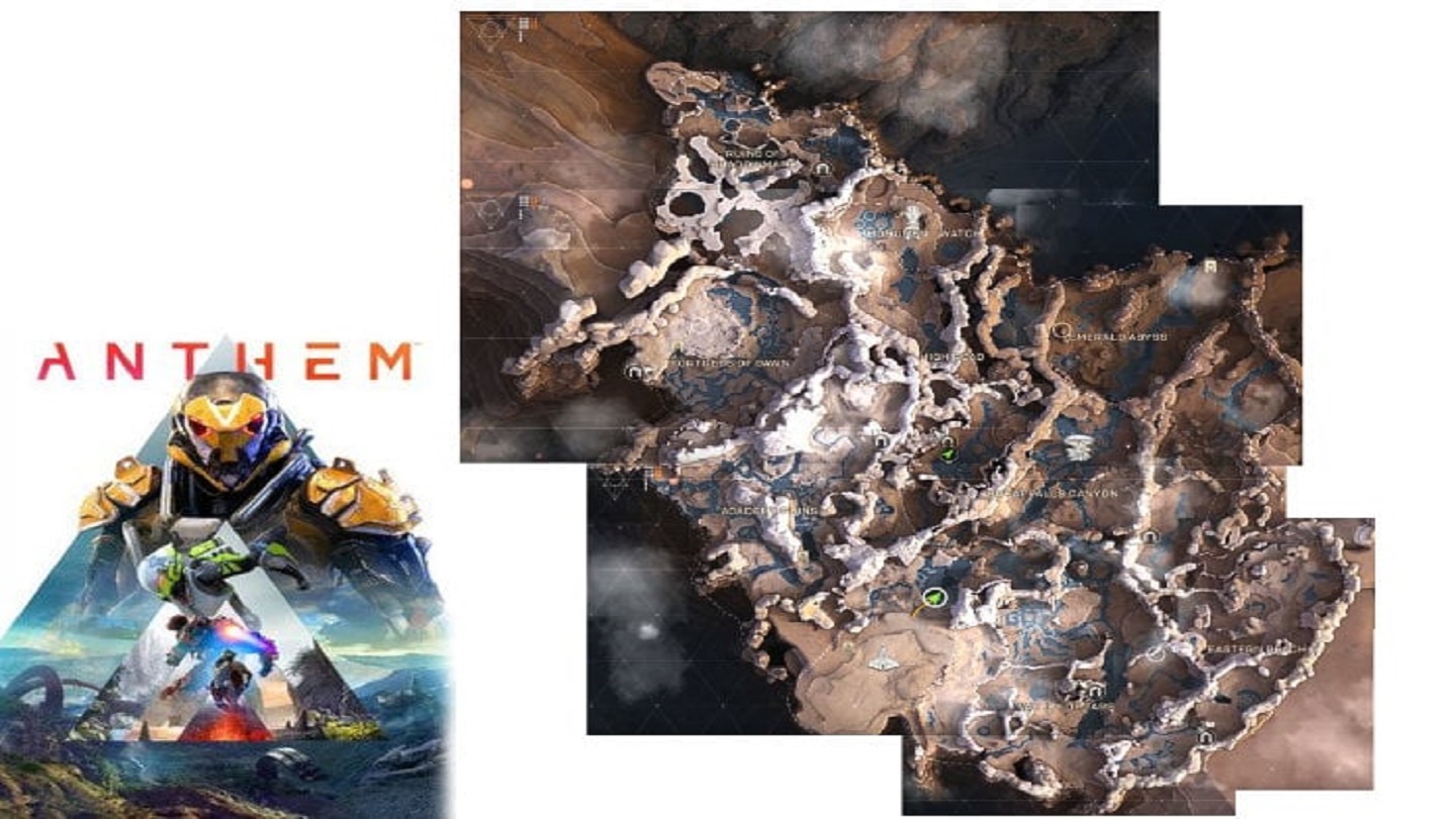 آشکار شدن تصویر نقشه بازی Anthem | پی اس ارنا ایستگاه بازی